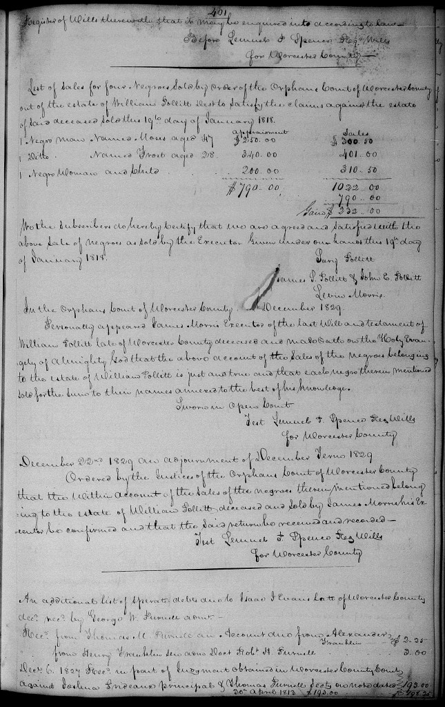 Frost Pollitt: A Slave | Reverend Frost Pollitt